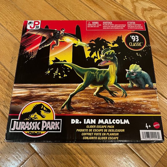 Toys | Jurassic Park 93 Classic Dr Ian Malcolm Glider Escape Pack ...